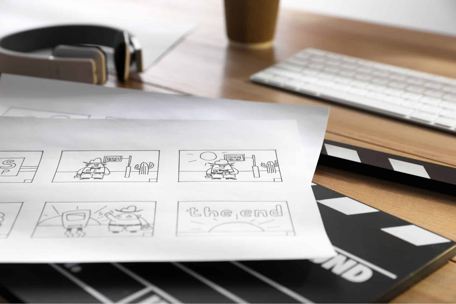 Digital vs. Traditional Storyboards - Fall Off The Wall